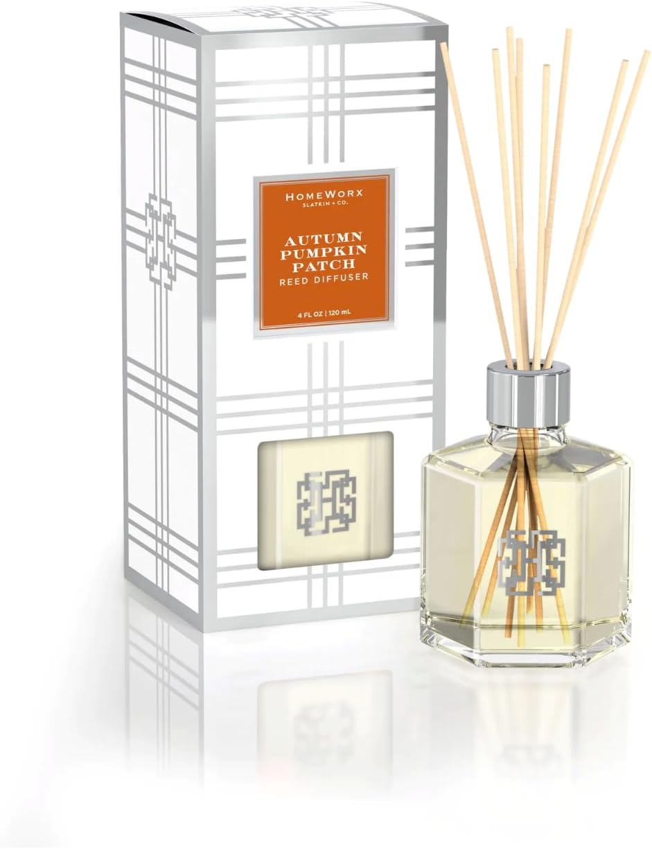 Amazon.com: HomeWorx Reed Diffuser Set, Autumn Pumpkin Patch - Scented ...