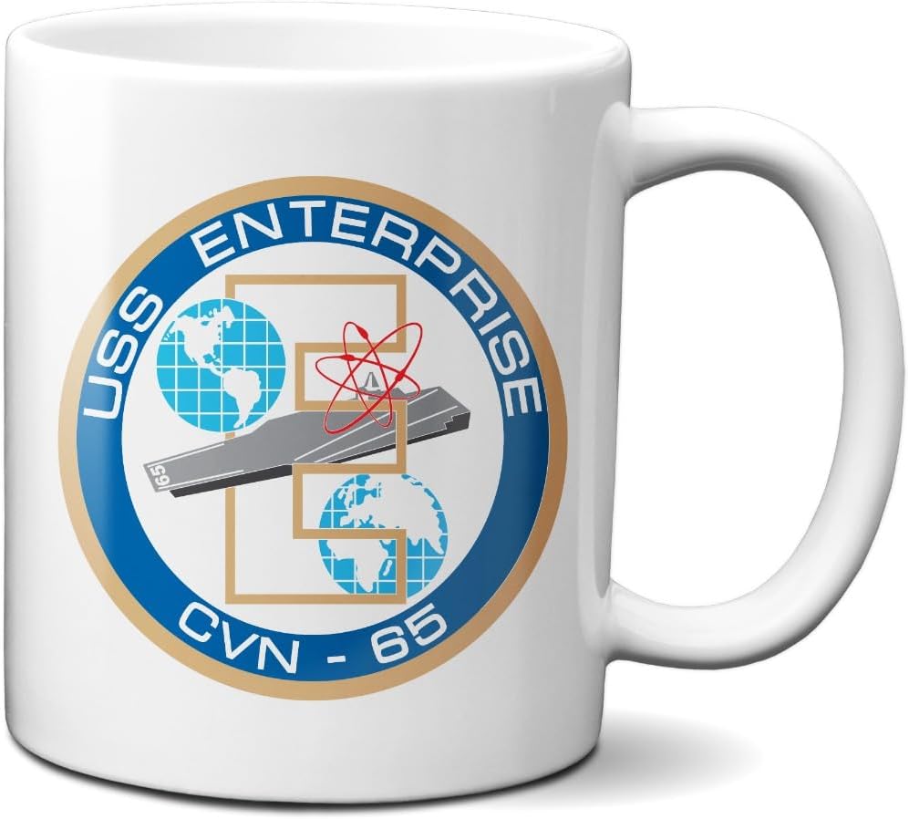 Amazon.com: MIlitary Collector Store USS Enterprise CVN-65 Crest 11oz ...