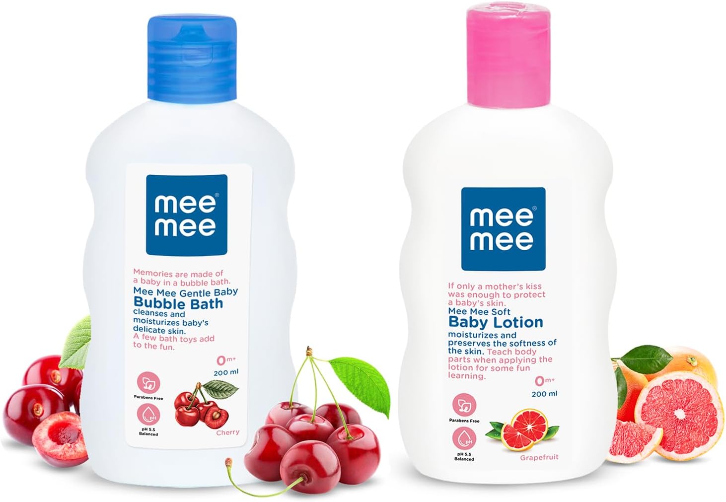 Buy Mee Mee Soft Baby Lotion and Gentle Baby Bubble Bath 200ml Combo ...