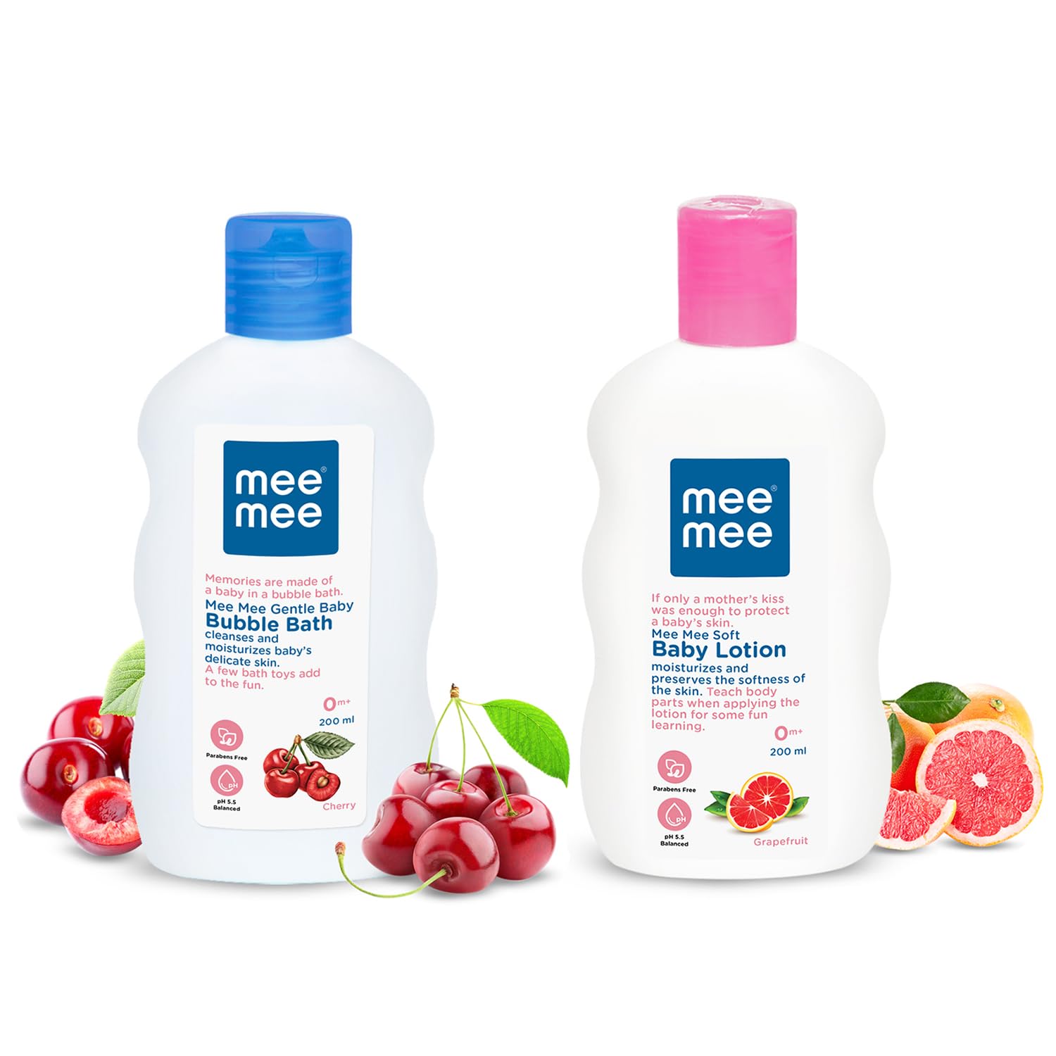 Buy Mee Mee Soft Baby Lotion and Gentle Baby Bubble Bath 200ml Combo ...