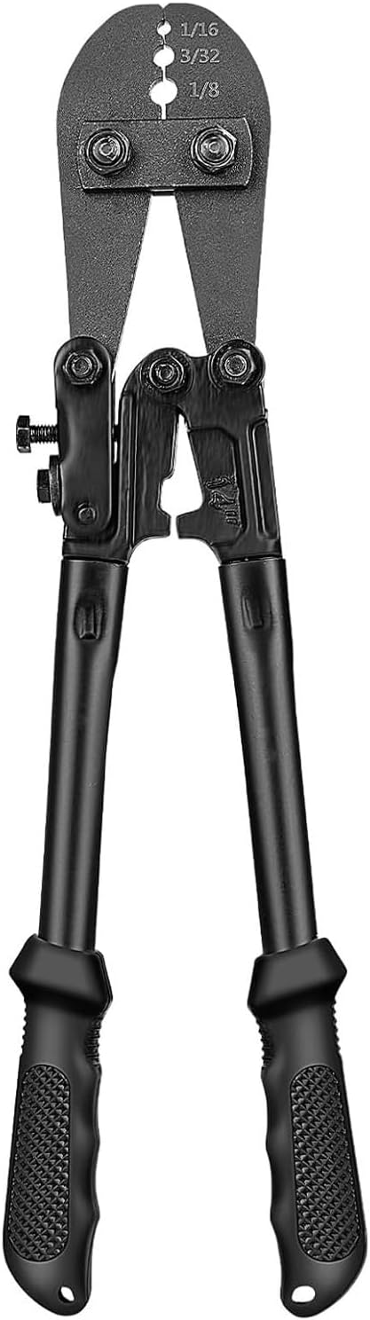 TooTaci Up to 3.2mm Wire Crimping Tool, Wire Rope Swaging Tool for ...