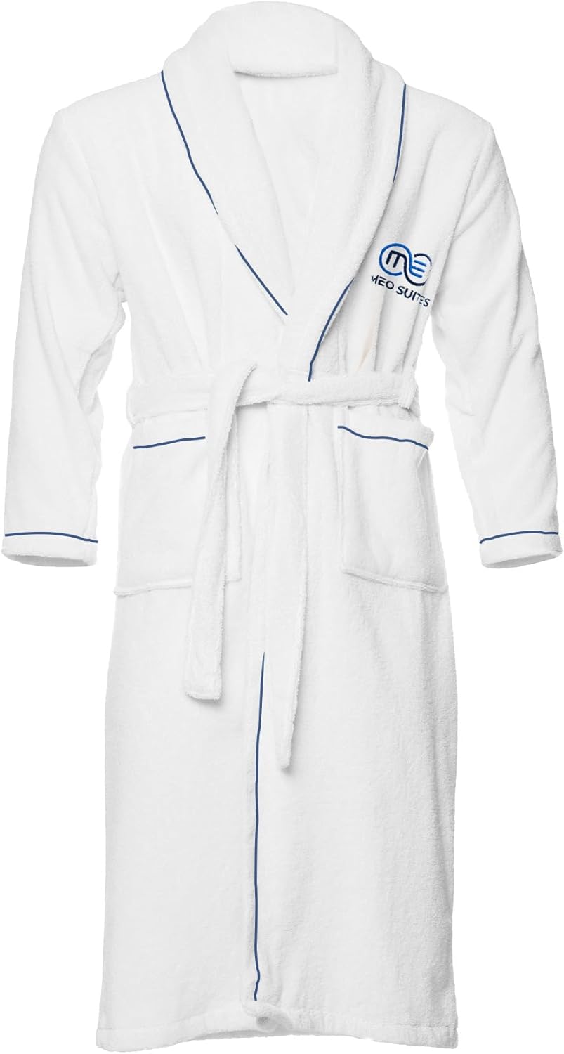 OMEO Bathrobe for Women and Men, V Neck Kimono Unisex Spa Robes for ...