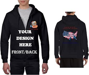 Amazon.com: Generic Custom Hoodies Jacket Customized Design Your Own ...