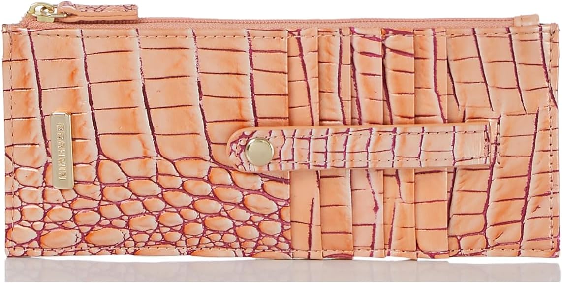 Amazon.com: BRAHMIN Credit Card Wallet - Apricot Rose Melbourne ...
