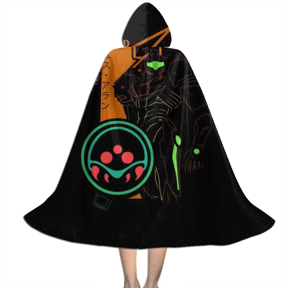 Amazon.com: Metroid Profile Silhouette Unisex Kids Hooded Cloak Cape ...