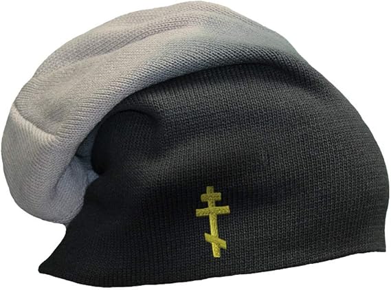 Amazon.com: Custom Slouchy Beanie Russian Orthodox Cross Embroidery ...