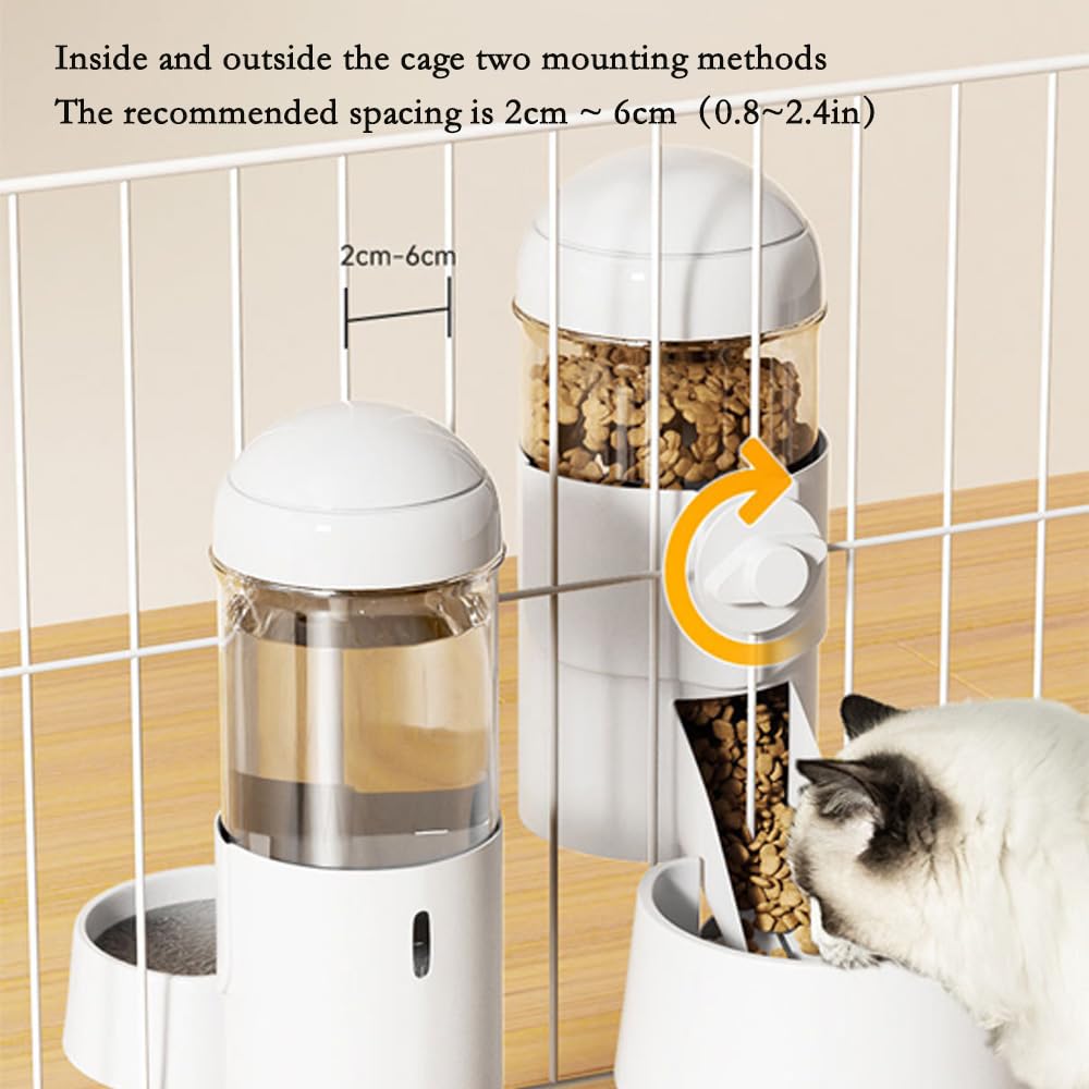Pet Dog Cat Hanging Automatic Feeders Drinking Bowls, Auto Gravity Pet ...
