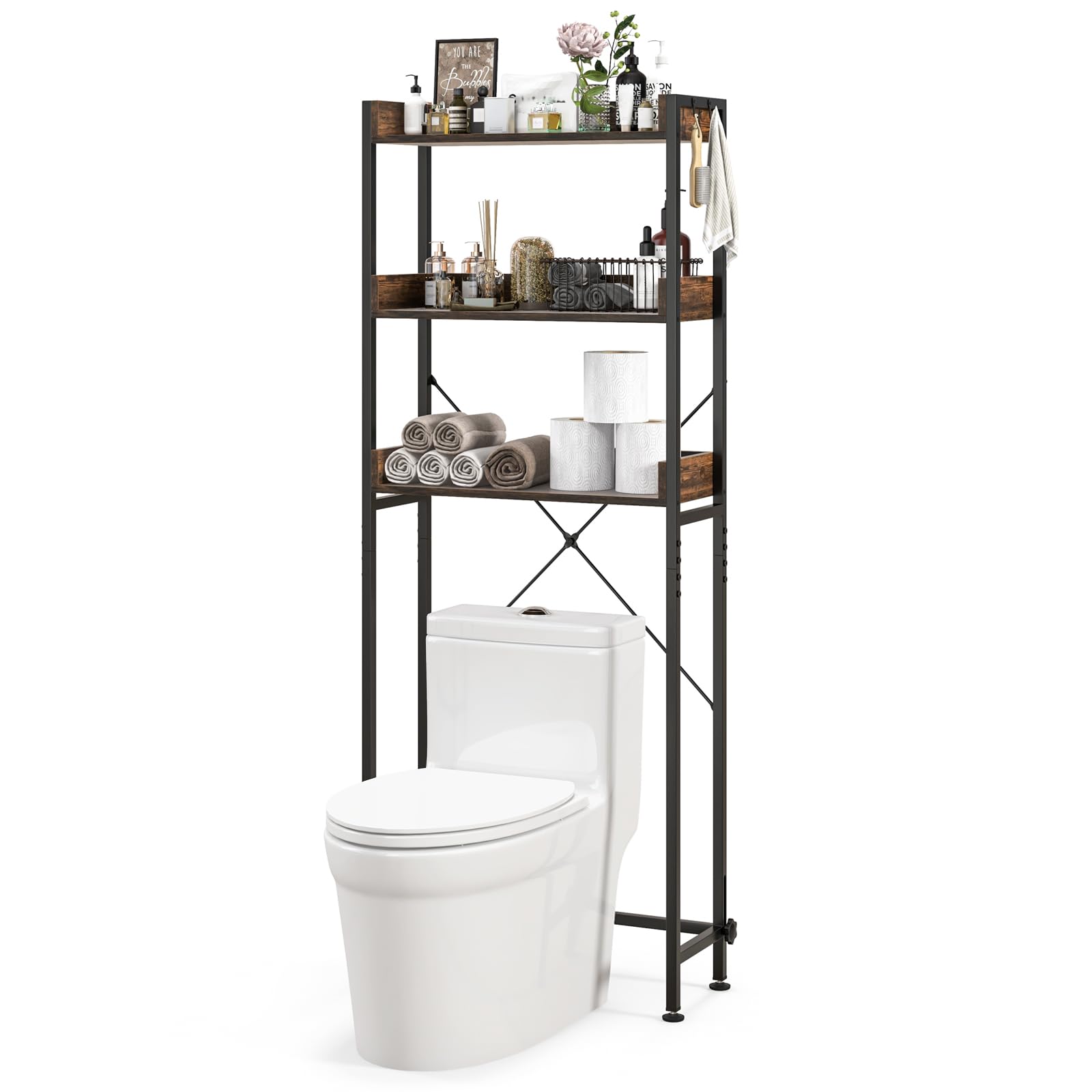 Amazon.com: LOKO 3-Tier Over The Toilet Storage Rack, Bathroom Space ...