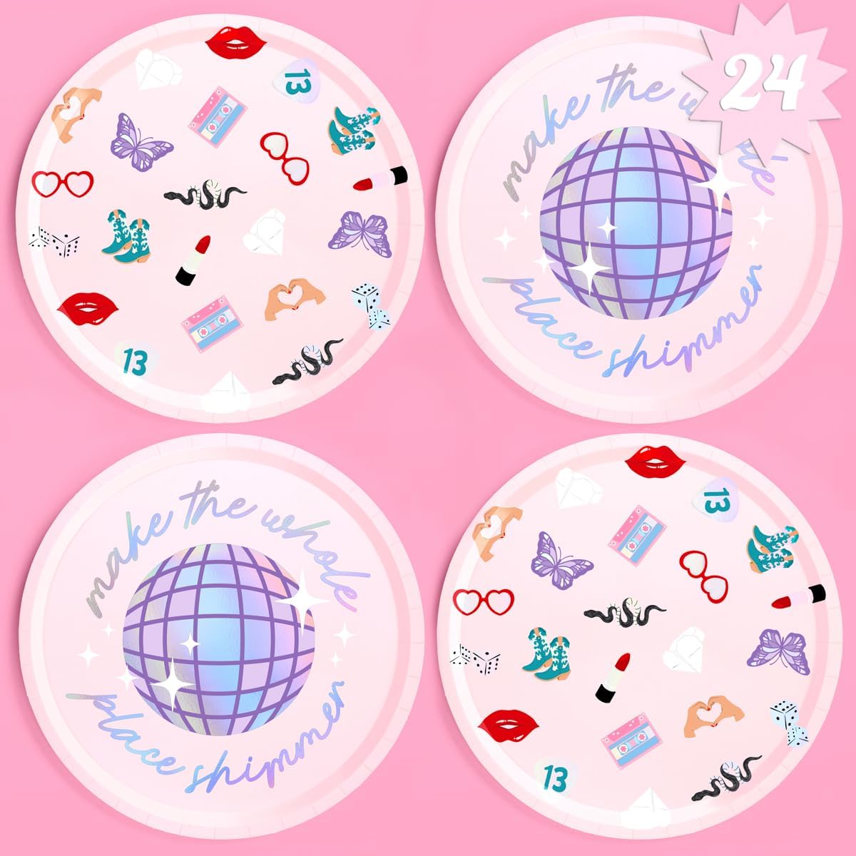 Amazon.com: Visroco Its Me Hi Im the Birthday Girl Its Me Paper Plates ...