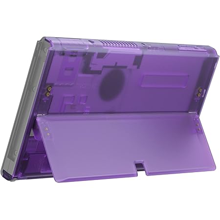 Amazon.com: eXtremeRate Clear Atomic Purple Console Back Plate DIY ...