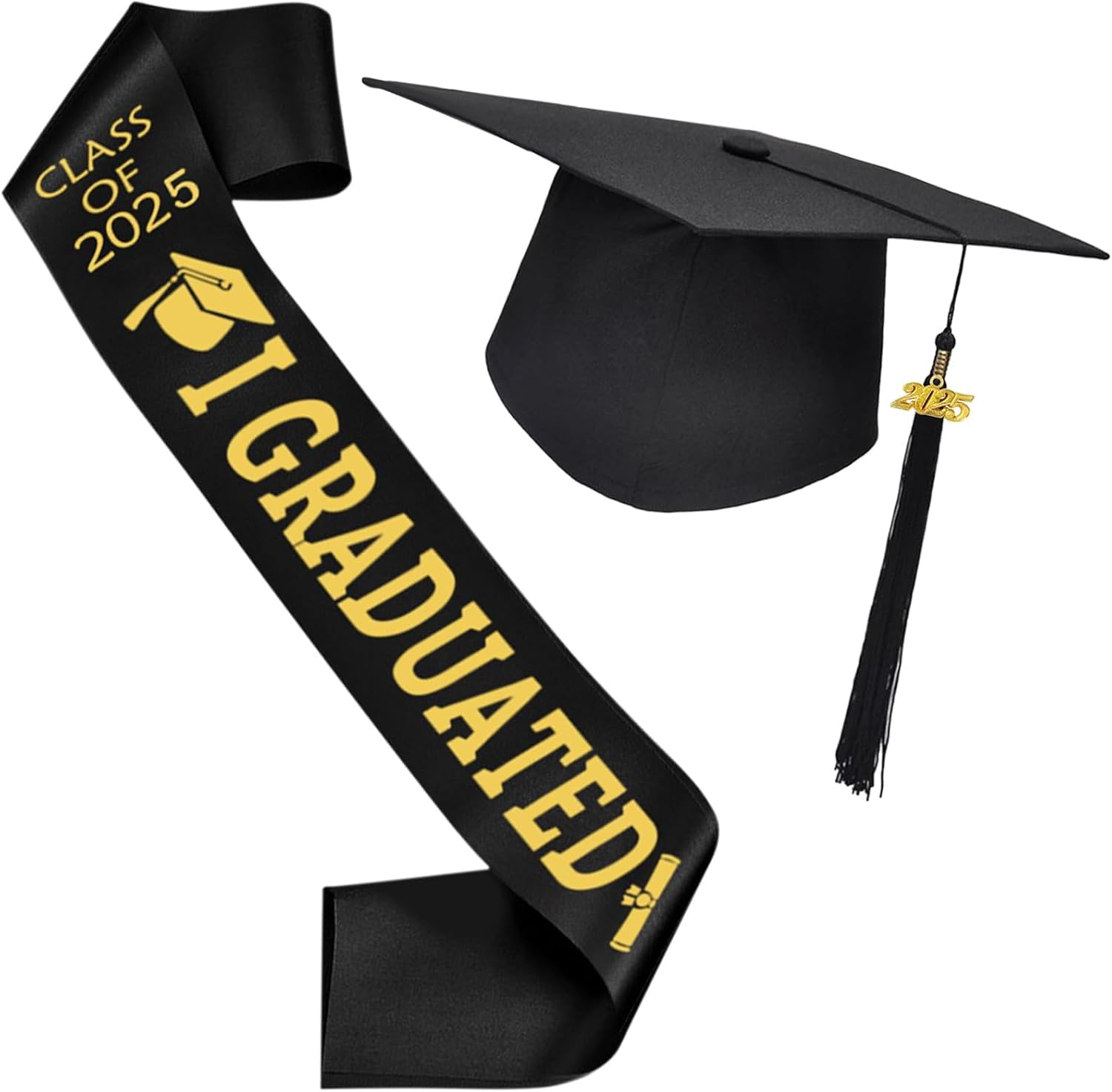 Metaparty 2025 Graduation Hat and Sash for Adult Unisex,Graduation ...