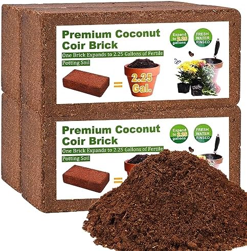 Amazon.com : Organic Coco Coir 4 Pcs Compressed Coconut Coir Bricks ...