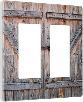 Rustic Gray Wood Print Single Rocker Light Switch Cover Decorative ...