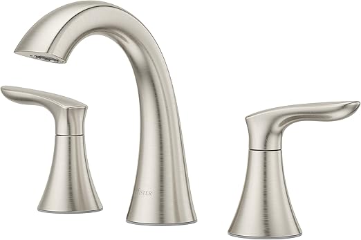 Amazon.com: Pfister Weller LG49WR0K Widespread Bath Faucet, Brushed ...