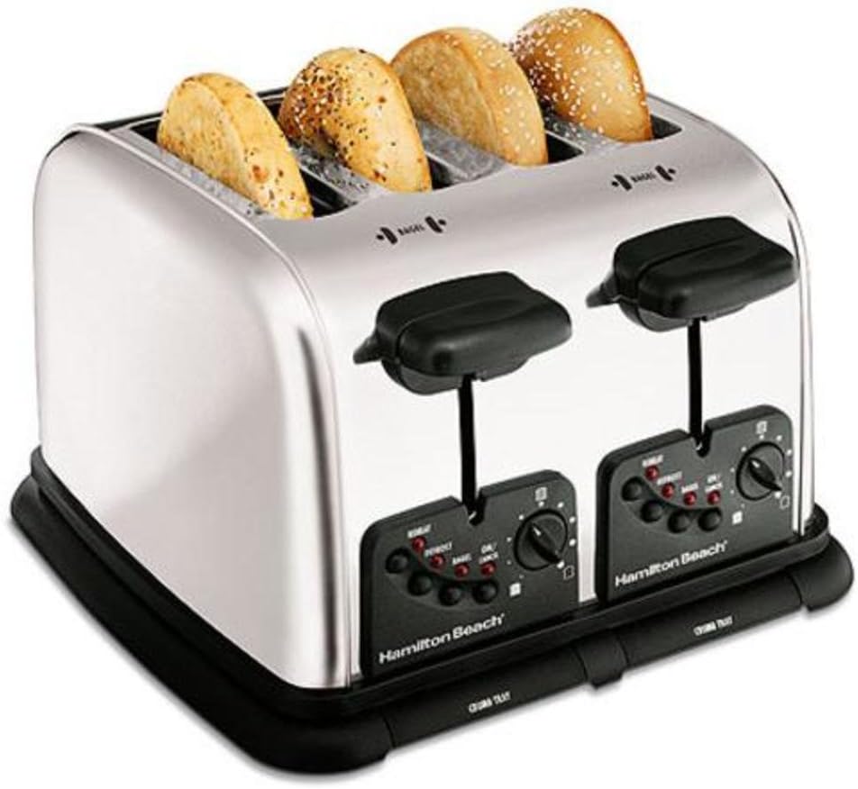 Amazon.com: Hamilton Beach Classic Chrome 4 Slice Toaster: Home & Kitchen