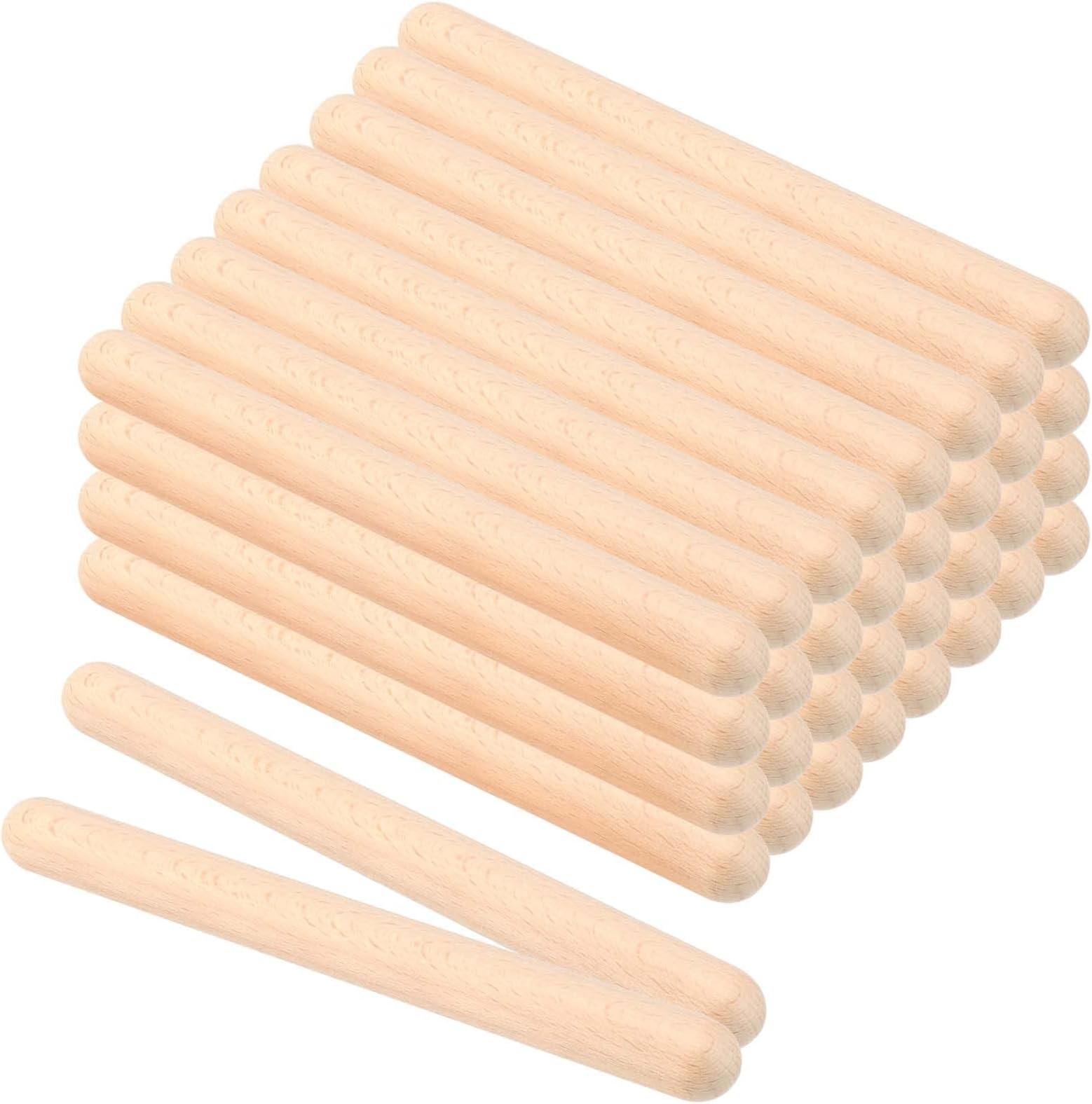 Amazon.com: MAHIONG 50 PCS 8 Inch Wooden Rhythm Sticks, 25 Pairs ...