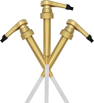 HANDIT - Gold Coffee Syrup Pumps with Tip Covers | Fits 25.4oz/750ml Liter Torani, Skinny ...