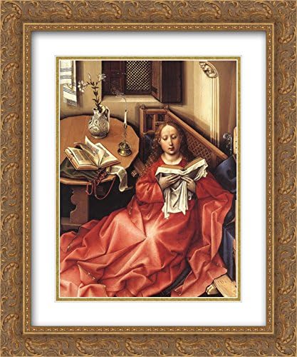 Amazon.com: Mérode Altarpiece (Detail) 20x24 Gold Ornate Frame and ...