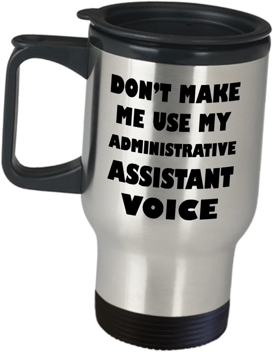 Amazon.com: Administrative Assistant Stainless Steel Travel Mug Funny ...