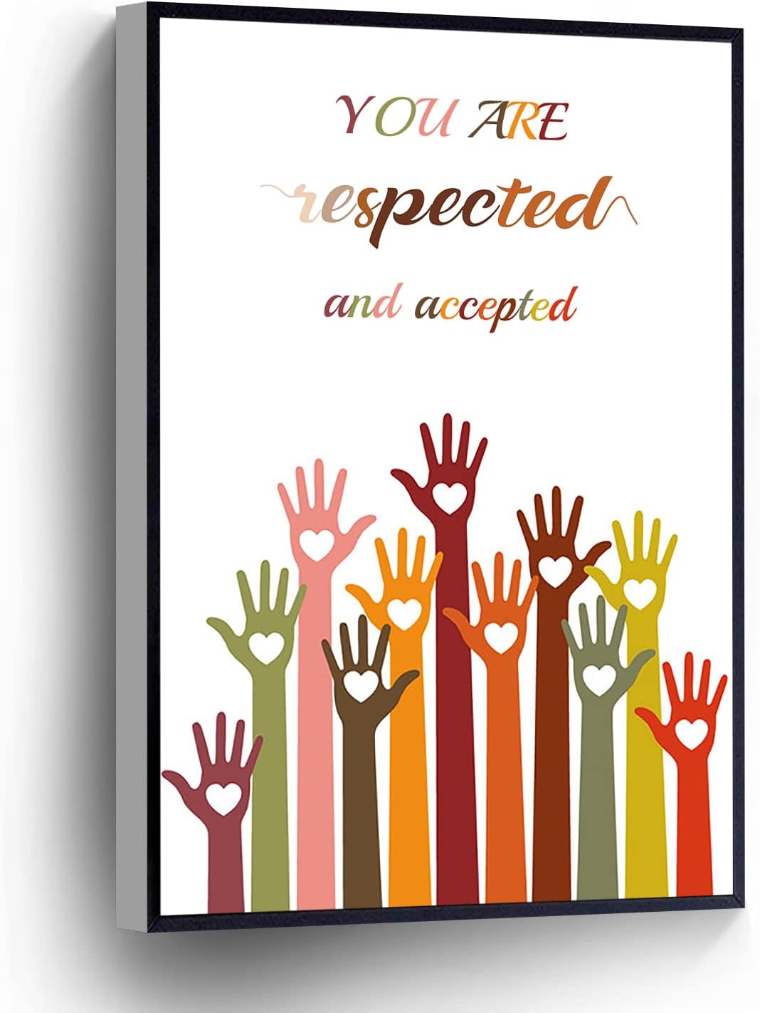 Amazon.com: Modern Canvas Wall Art You Are Respected And Accepted Hand ...