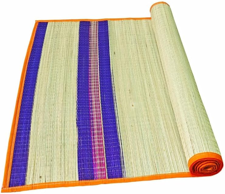 River Grass Korai Pai Traditional Chatai Floor Mat (3.5x6 feet, Random ...