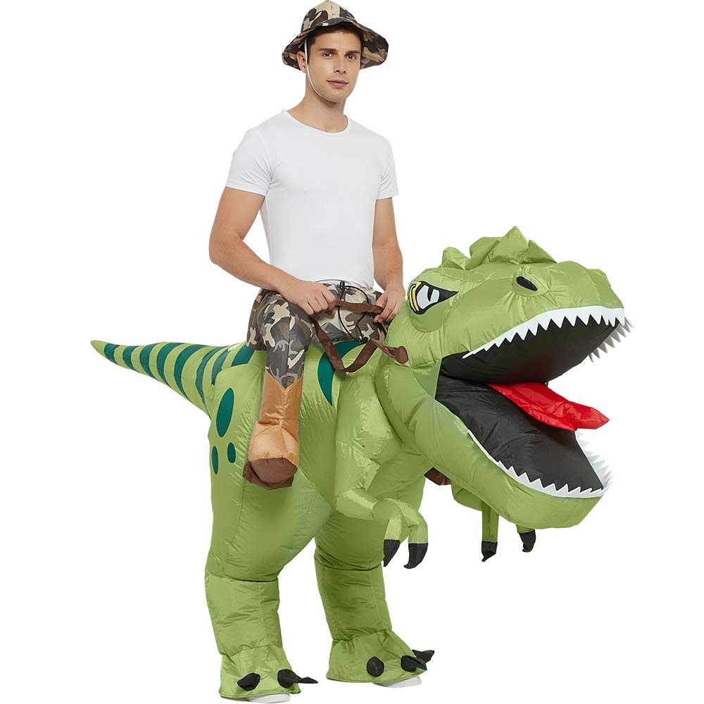 One Casa Inflatable Dinosaur Costume Riding T Rex Air Blow up Funny ...