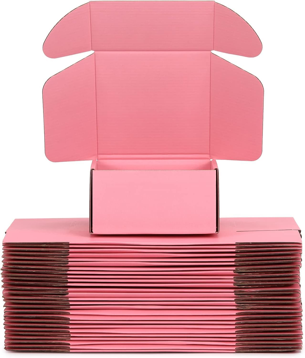 Amazon.com: 25 Packs White 9x6x3 and 25 Packs Pink 8x6x3 Shipping Boxes ...