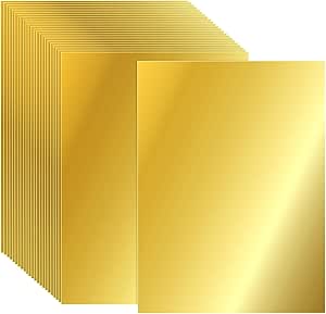 Amazon.com : Neworkg 66 Pack Metallic Gold Cardstock 8.5 x 11, Brillant ...