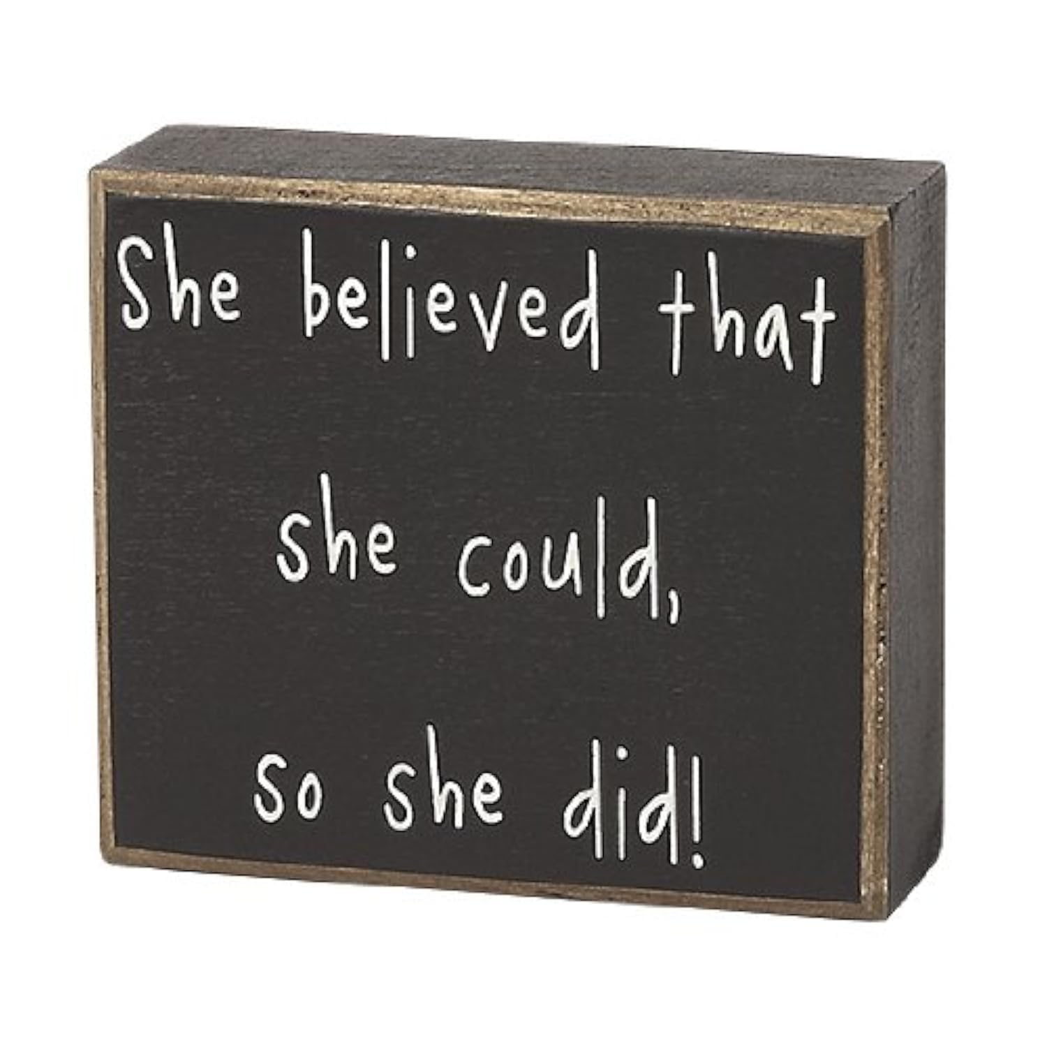 Amazon.com: Collins So She Did Decorative Box Sign : Home & Kitchen