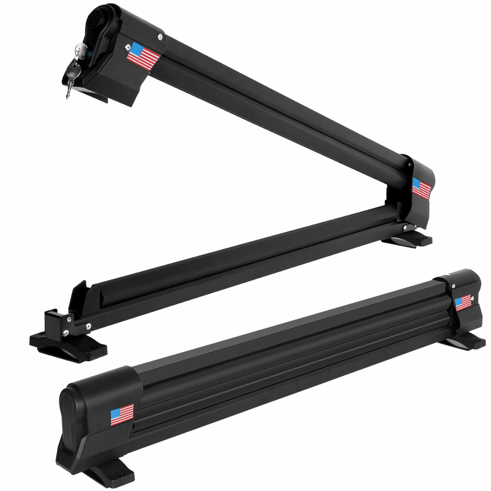 Amazon.com: LITBM Ski Rack for Car Roof, Aluminum Snowboard Rack with ...