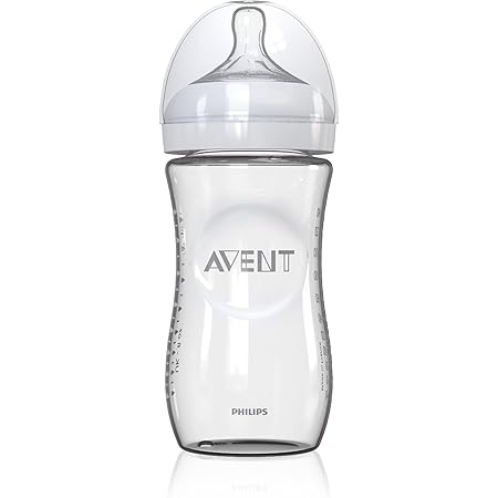 Amazon.com : Philips Avent Natural Glass Baby Bottle, 1 Count, 8 Ounce ...