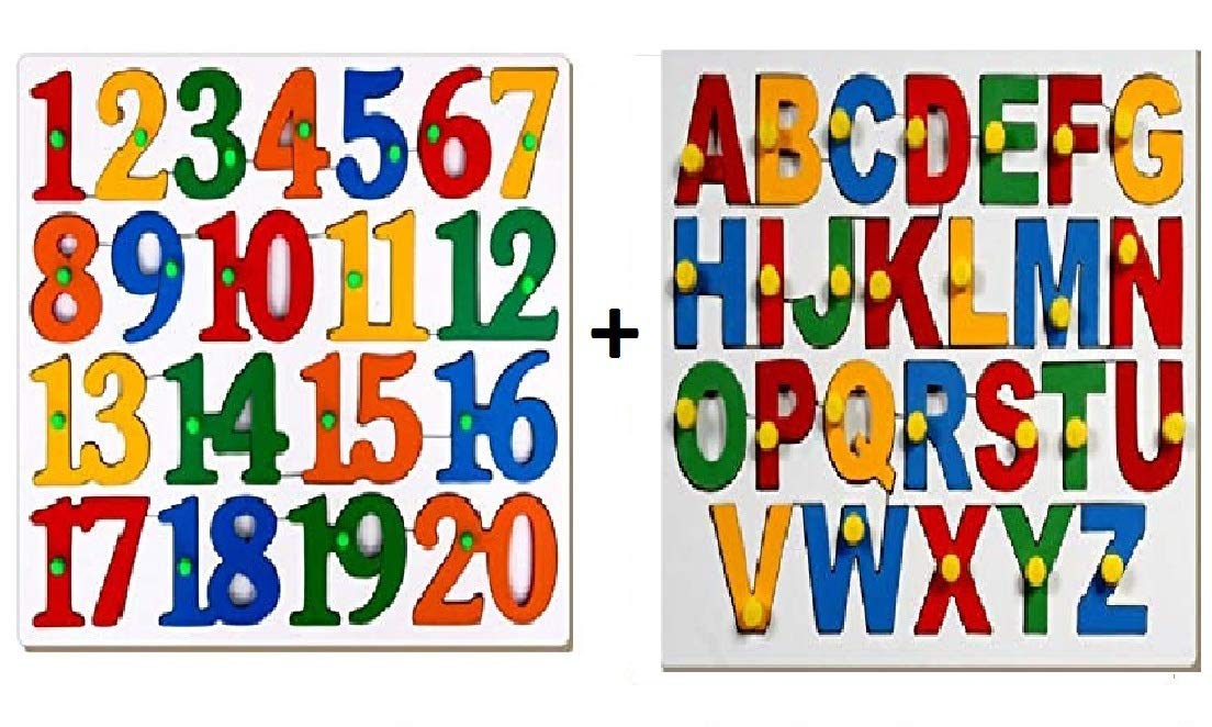 Easyhome Kids Learning Puzzle Alphabet Puzzle Number Puzzle ...