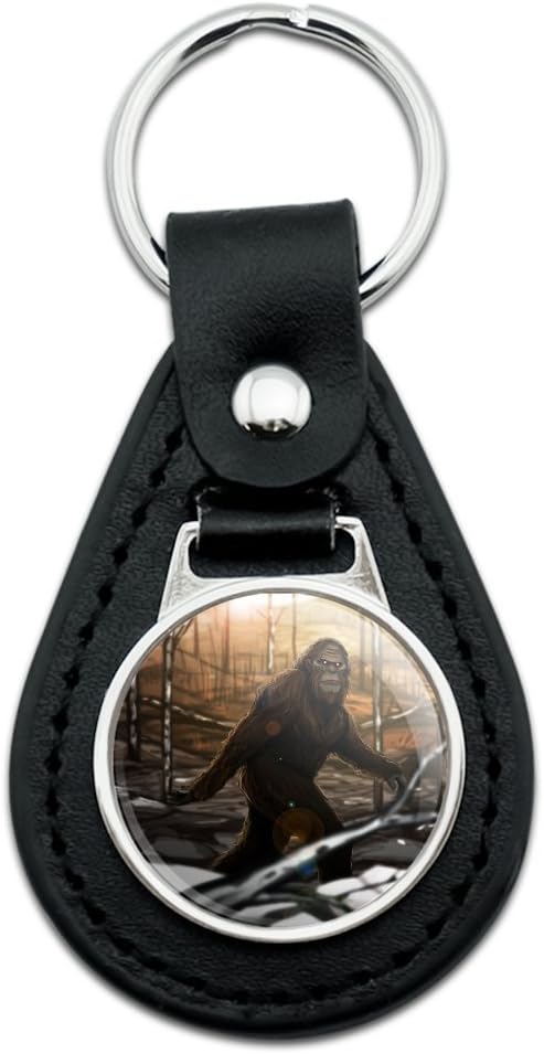 Amazon.com: Black Leather Bigfoot Sasquatch Walking in The Woods ...