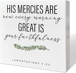 Amazon.com: PICFORT Inspirational Christian Desk Wooden Box Sign Decor ...
