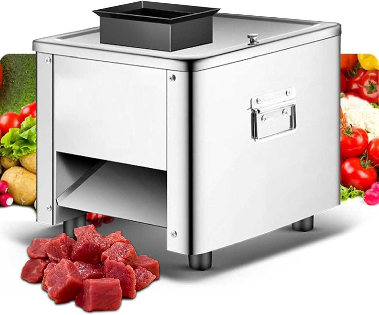 Amazon.com: 850W Meat Cutter Slicer Cutting Machine Cube Shredded Meat ...