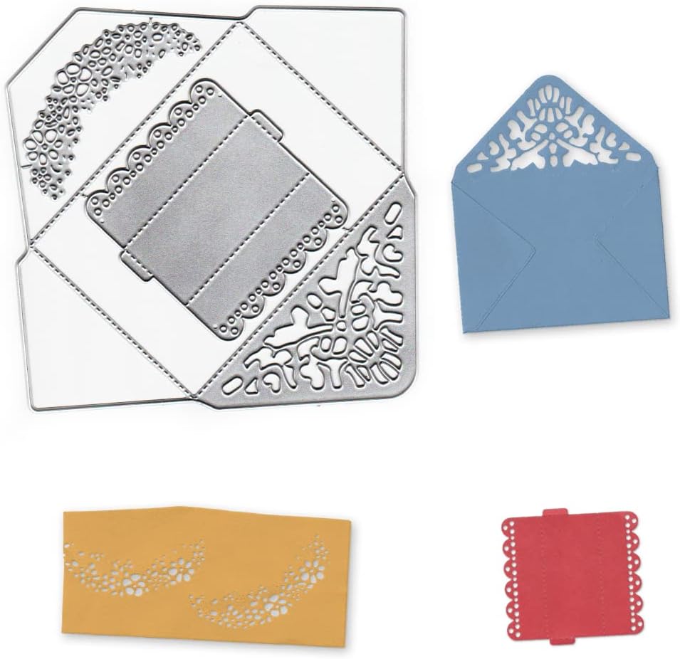 Amazon.com: 2Pcs/Set Envelopes Metal Die Cuts, Envelopes Metal Cutting ...