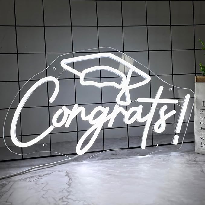 Amazon.com : Congrats Neon Sign LED Congrats Grad Neon Sign for Wall ...