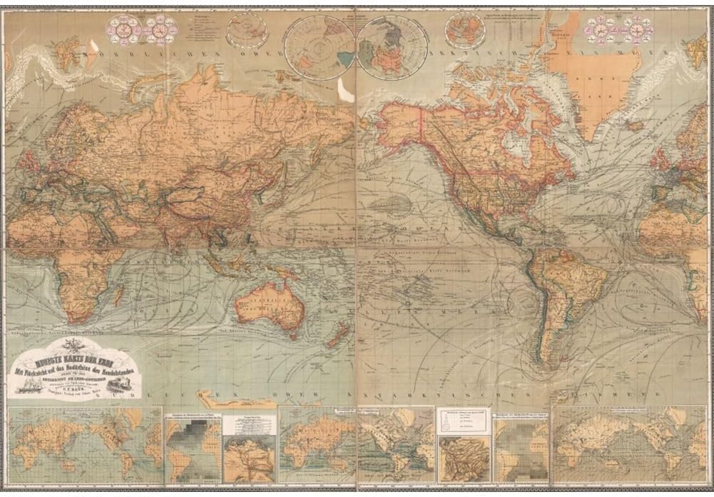 Amazon.com : AOFOTO 7x5ft Vintage World Map Backdrop Retro Map of The ...