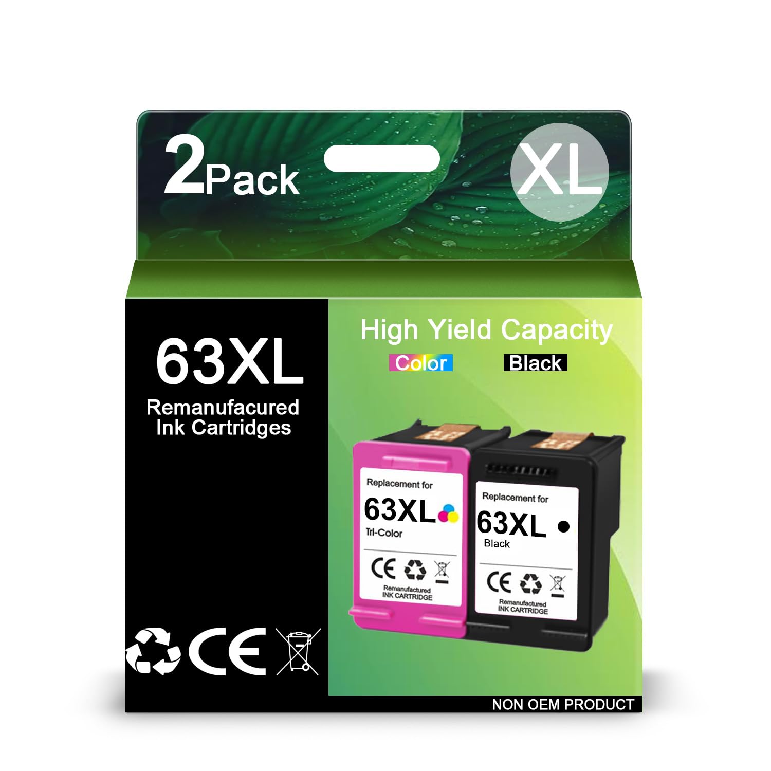 Amazon.com: 63XL Ink Cartridges Black and Color Remanufactured for HP ...