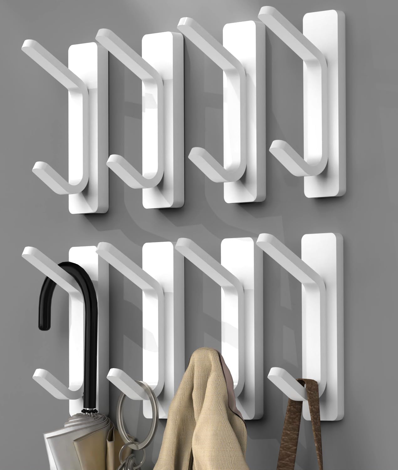 YIGII Utility Hooks/Adhesive Hooks for Hanging, Damage Free Hanging ...