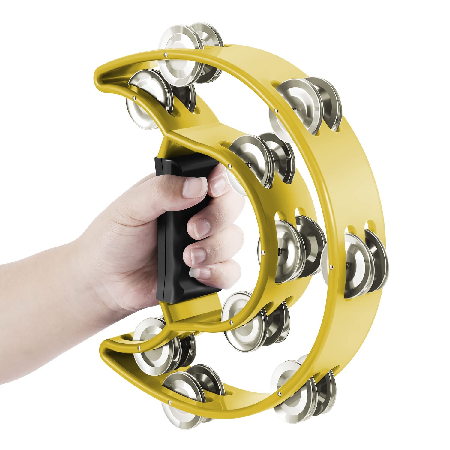 Snapklik.com : Flexzion Tambourine Metal Half Moon Musical Instruments ...