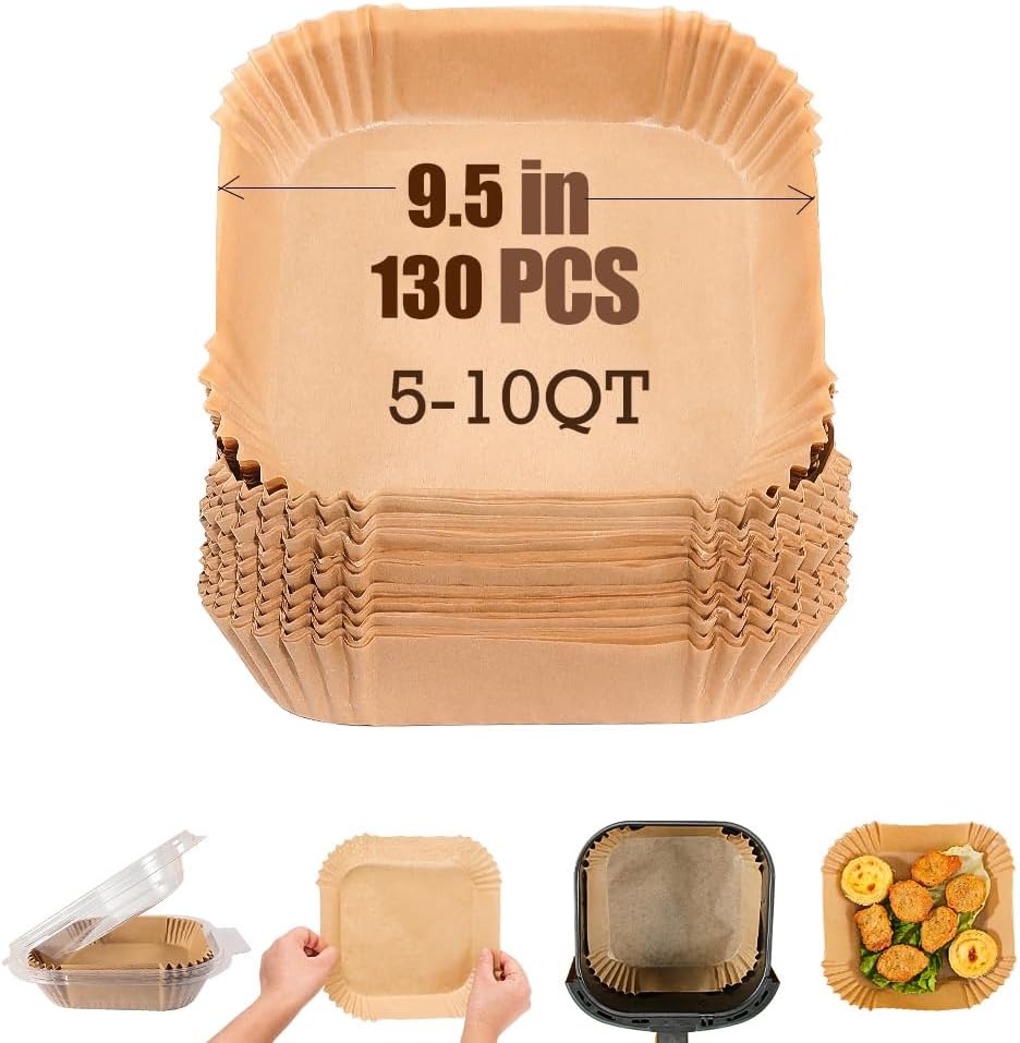 Amazon.com: MAXTBEE 10 Inch Air Fryer Paper Liners, 100PCS Non-Stick ...