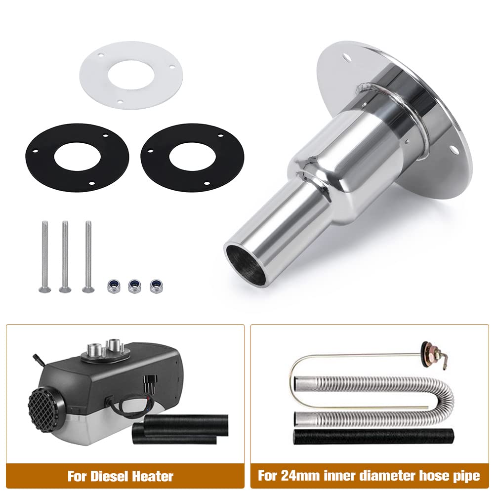 Snapklik.com : PTNHZ 24mm/0.94" 316 Stainless Steel Thru Hull Exhaust ...