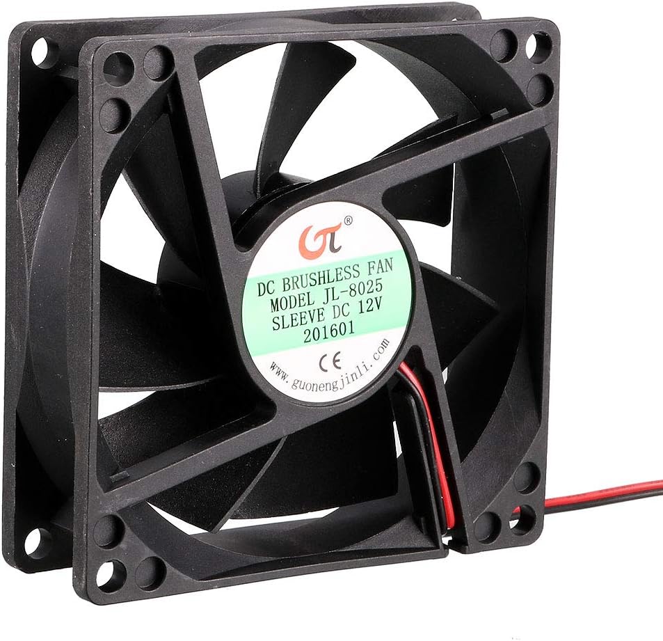 Amazon.com: uxcell 80mm x 80mm x 25mm 12V DC Cooling Fan Long Life ...