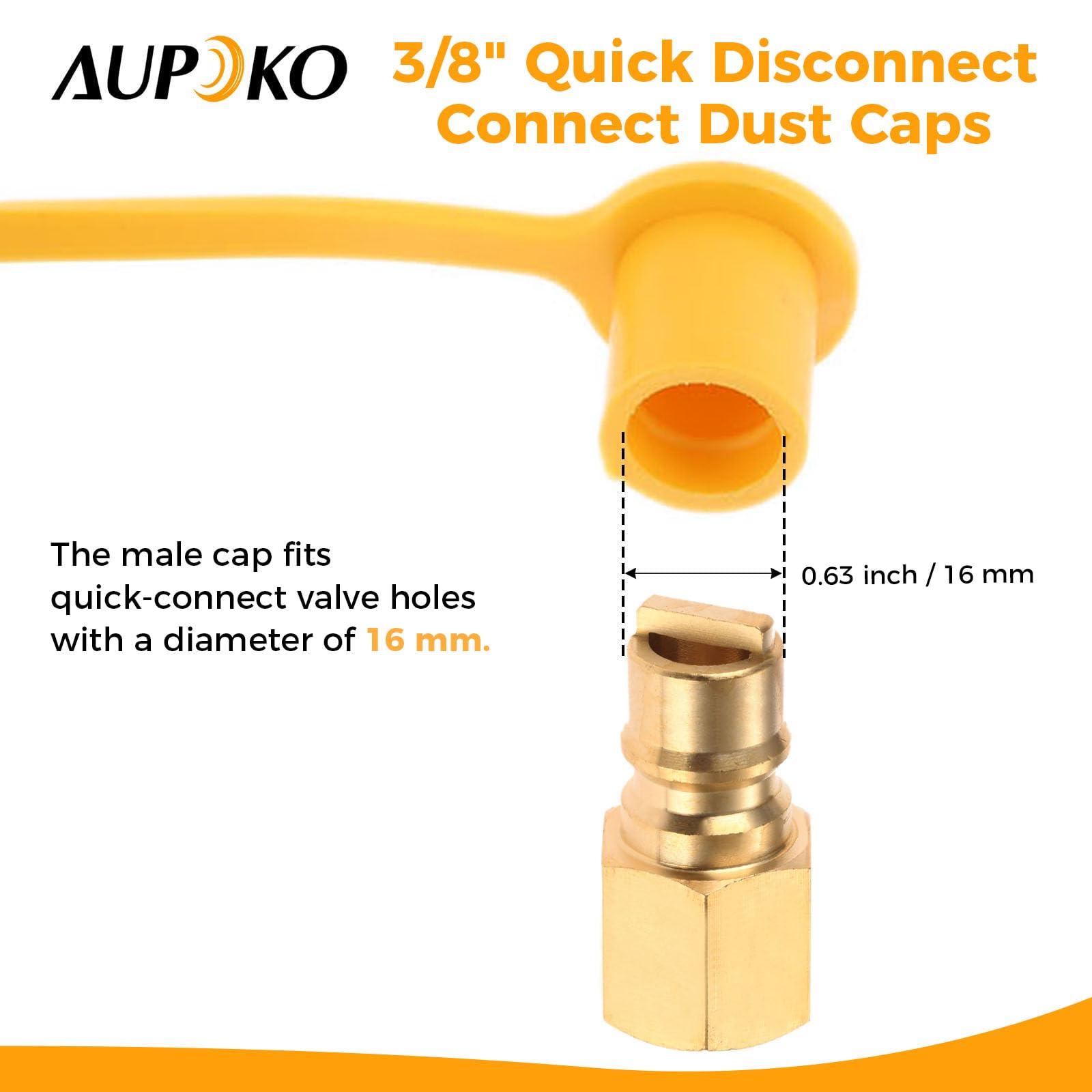 Snapklik.com : Aupoko 3 Packs 3/8" Dust Cap And Plug For Propane ...