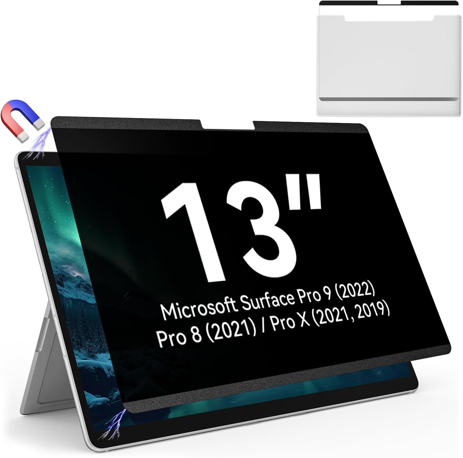 Amazon.com: Magnetic Privacy Screen Protector for Surface Pro 11/10/9/8 ...
