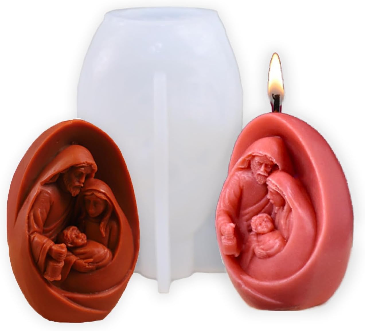 Amazon.com: Cestony 3D Nativity Jesus Family Shape Candle Silicone ...
