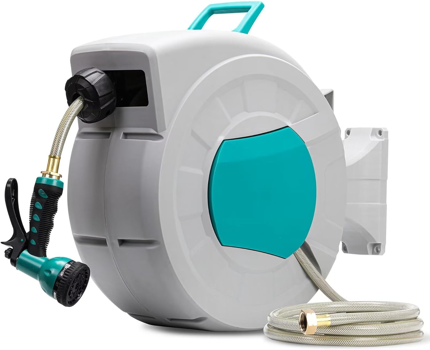 Amazon.com: OLRIK Retractable Garden Hose Reel, 1/2"×100ft Wall Mounted ...