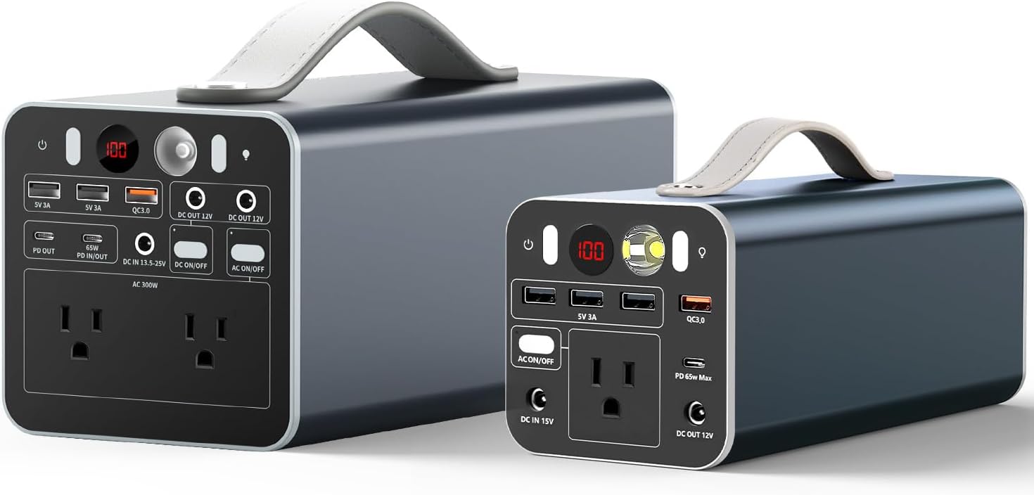 Amazon.com: Powdeom 150W&300W Portable Power Station, 155Wh&299.7Wh ...
