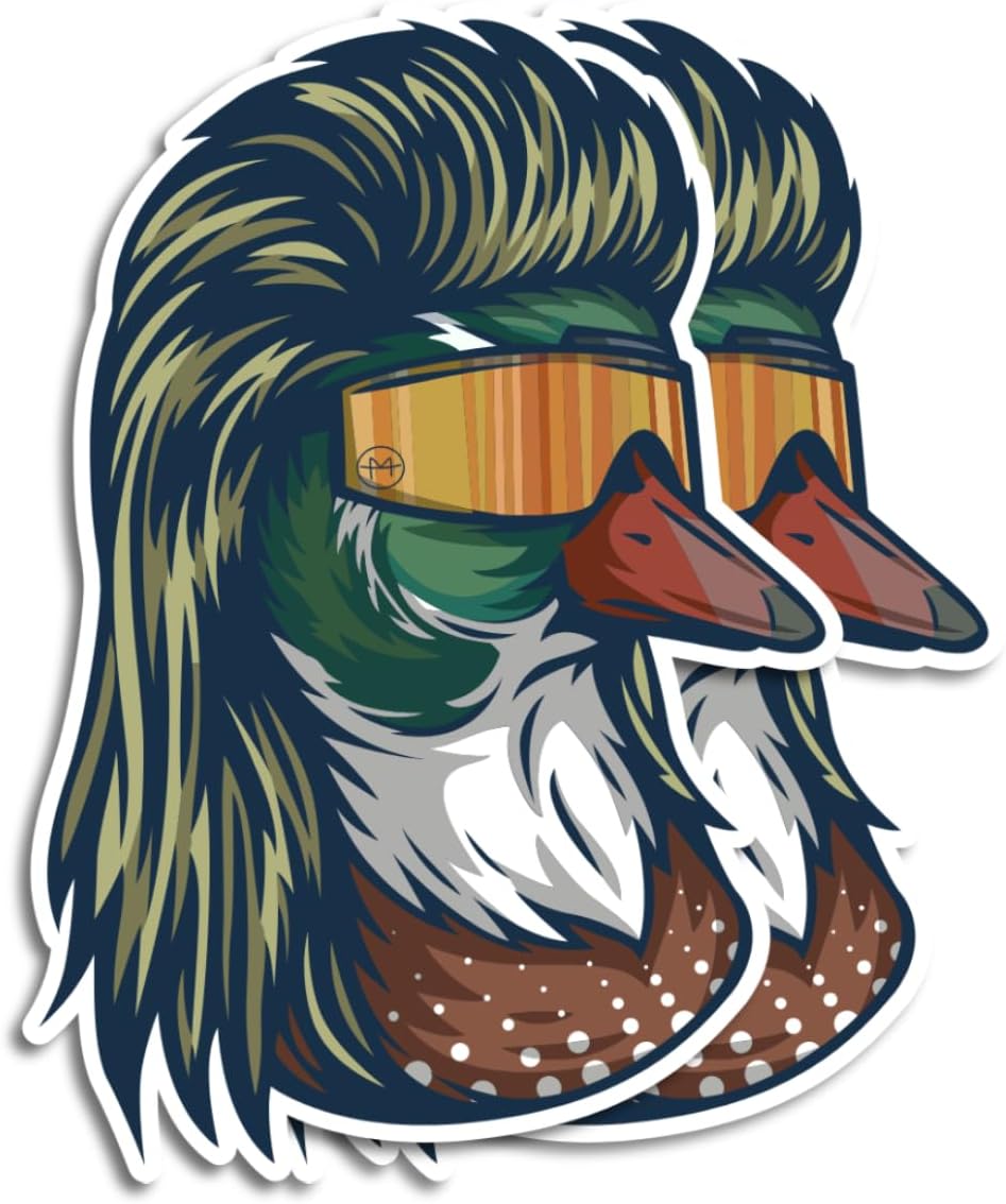 Amazon.com: Sticky Expressions | Duck Mullet Sticker (2 Pcs) - Strong ...